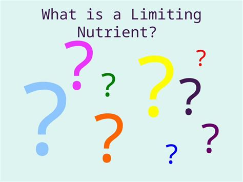Ppt What Is A Limiting Nutrient Limiting Nutrient