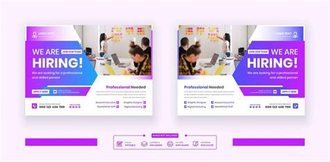 우리는 채용 공석 수평 전단지 및 직업 순환 기업 에이전시 전단지 템플릿 디자인을 고용하고 있습니다 프리미엄 벡터
