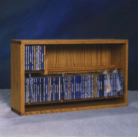 Wood Shed Solid Oak Cd Storage Rack Tws 206 24