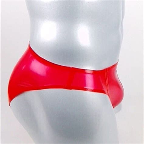 Sexy Latex Men Briefs Rubber Shorts Underwear Panties Gummi 04mm