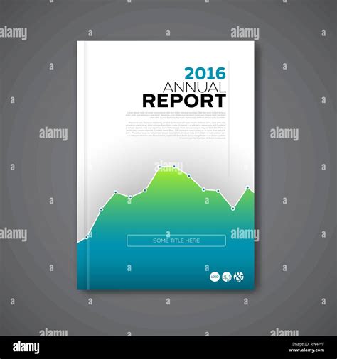 Modern Vector Annual Report Review Design Template With Big Graph