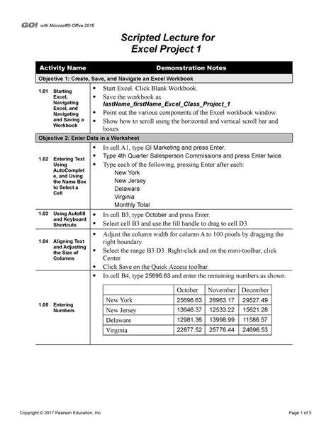 Excel Class Project Script With Microsoft Office Scripted Lecture For Excel Project