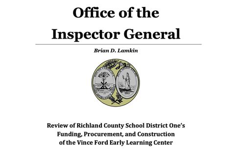 Inspector General Rules Richland One Procurement Processes Violate