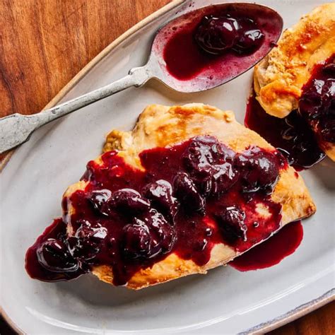 Cold Start Pan Seared Chicken Breasts With Cherry And Rosemary Pan