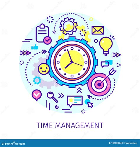 Concept Of Time Management Stock Vector Illustration Of Hourglass Schedule 136020940