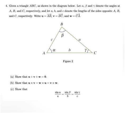 Solved Given A Triangle ABC As Shown In The Diagram Chegg Com