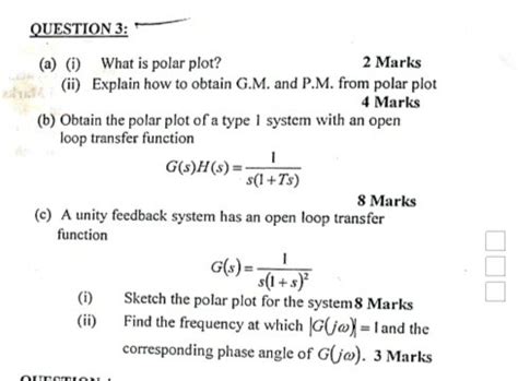 Solved QUESTION A What Is Polar Plot Marks Ii Chegg