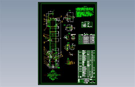 单溢流浮阀式精馏塔autocad 2010模型图纸下载 懒石网