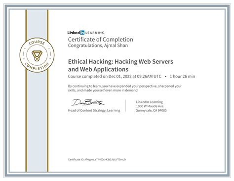 Ajmal Shan On Linkedin Certificate Of Completion