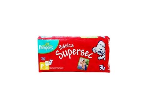 Fralda Pampers Supersec Tamanho P Pacotão 36 Unidades Peso Indicado Até