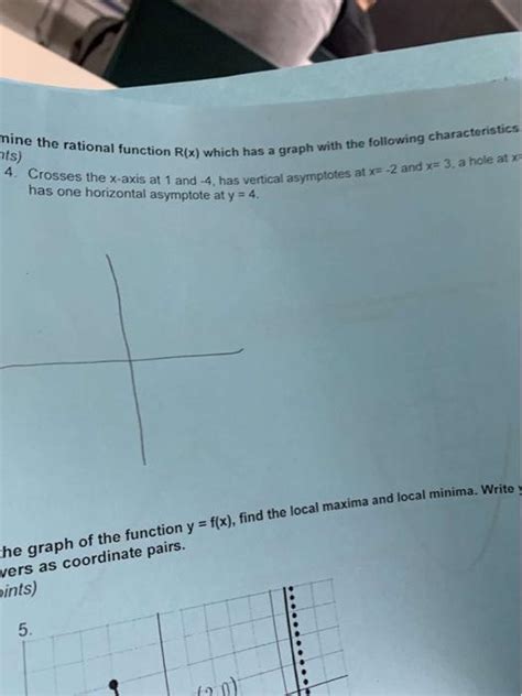 Nine The Rational Function Rx Which Has A Graph