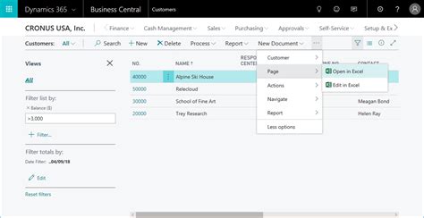 Getting Filtering Business Central Data In Microsoft Excel