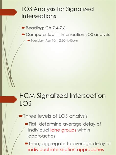 Signalized Los Ii 2018 Pdf Intersection Road Traffic Light