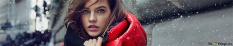 Barbara Palvin In Red Puffer Jacket 4k Wallpaper Download