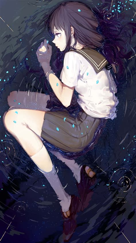 Sad Anime Girl Crying In The Rain