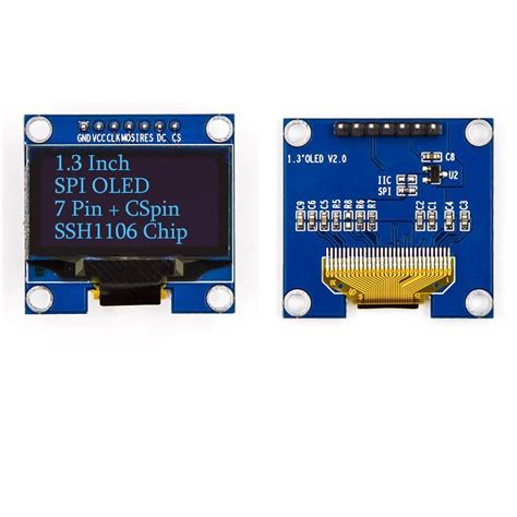 ماژول نمایشگر 13 اینچ Oled تک رنگ آبی Spi I2c
