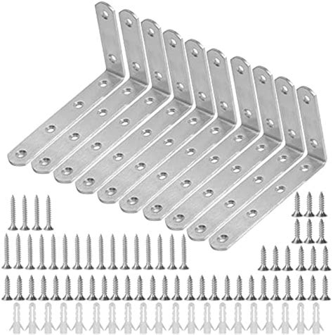 10 Stück Winkelverbinder Set Edelstahl Winkel Klammer 90 Grad L form