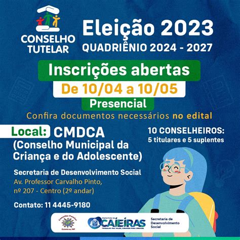 Eleição De 2023 De Novos Membros Do Conselho Tutelar Jornal Cidade Agora