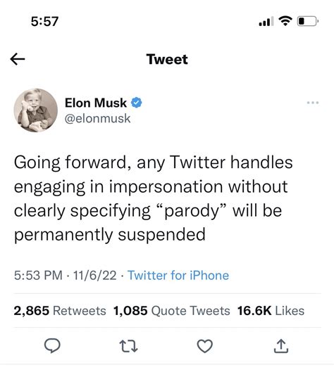 Going Forward Any Twitter Handles Engaging In Impersonation Without Clearly Specifying Parody