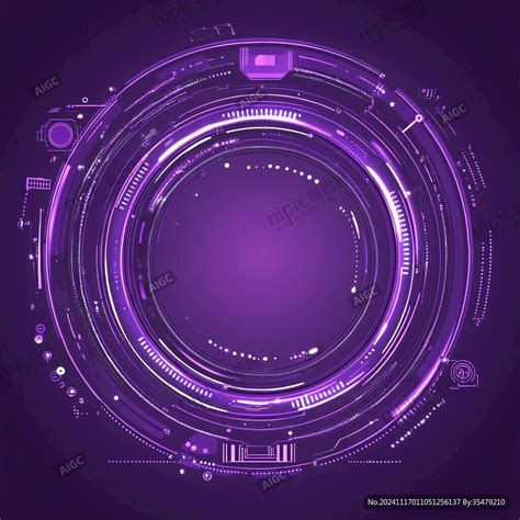 Ai创作图渐变科技风圆框 圆形科技素材 科技圆环圆形 科技立体圆形 科技圆形图 光圈圆形科技 紫色科技风背景 紫色科技线条格纹素材 环形立体
