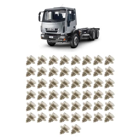 Kit Grampo Presilha Fixador Forro De Porta Iveco Tector