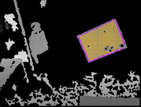 Labeling Of Depth Camera Data With Yellow Pixels As Detections And