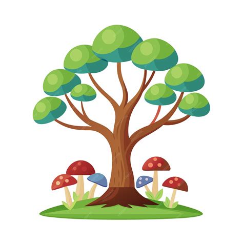 Premium Vector Different Types Of Trees Illustration