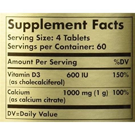Solgar Calcium Citrate With Vitamin D3 60 Tablets Healthland Co
