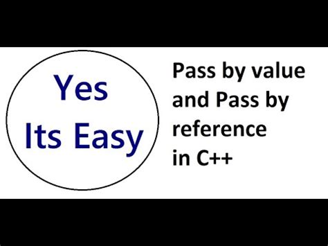 Pass By Value And Pass By Reference In C With Code Example Yes Its Easy YouTube