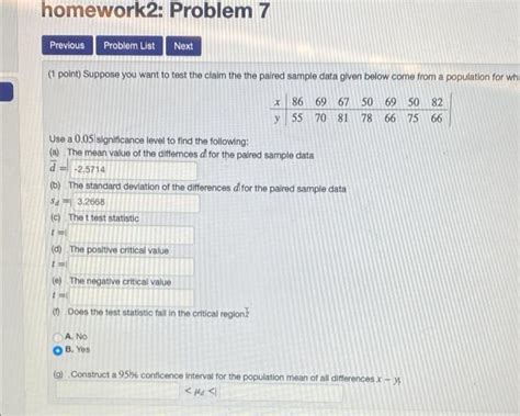Solved Homework Problem Previous Problem List Next Chegg Com