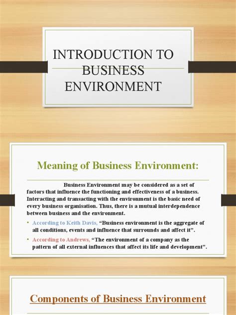 Introduction To Business Environment Pdf Marketing Economies