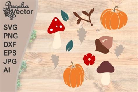 Fall Elements Svg Bundle Graphic By Bogeliavector · Creative Fabrica