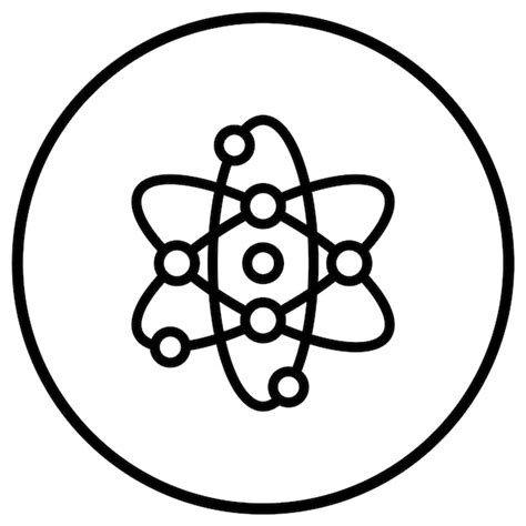 Ilustração Do Projeto Do ícone Do Vetor Atômico Vetor Premium