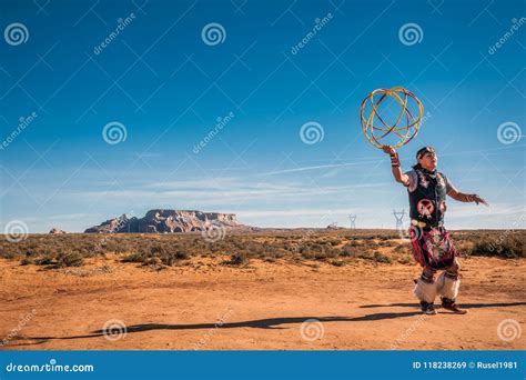 Navajo Traditional Dance Editorial Stock Image Image Of Feather
