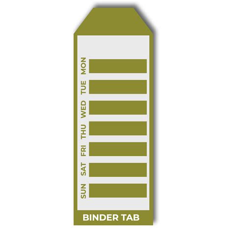 10 Printable Binder Tab Psd Template Free Room Surf