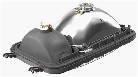 Right Rectangular Halogen H4 Truck Headlight 3d Model 34 3ds Blend