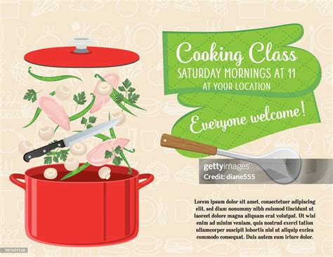 Cooking Class Template High Res Vector Graphic Getty Images