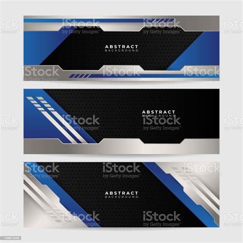 추상 블랙 블루 메탈릭 카본 중립 오버랩 라이트 육각형 메쉬 디자인 모던 럭셔리 미래 기술 배경 게임 기술 와이드 배너 벡터 일러스트 레이 션 0명에 대한 스톡 벡터 아트