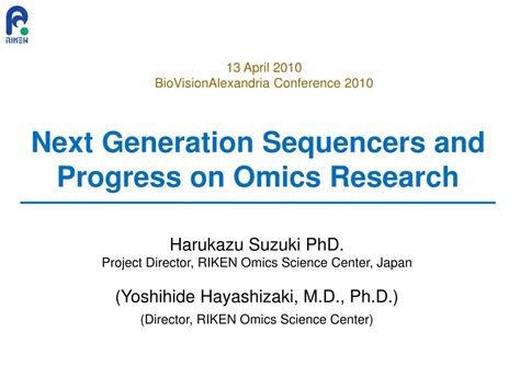 Ppt Next Generation Sequencers And Progress On Omics Research Powerpoint Presentation Id 7018525