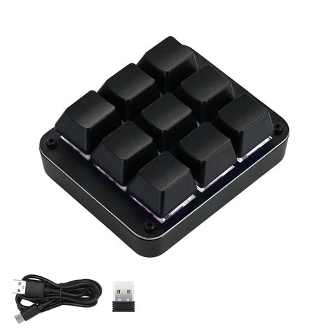 Linkeet Tri Mode 9 Keys Programmable Macro Keypad Wireless 2 4g Bluetooth 5 3 Wired Usb C One
