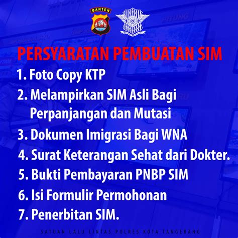 Syarat Pembuatan Sim Tribrata Tangerang Kabupaten