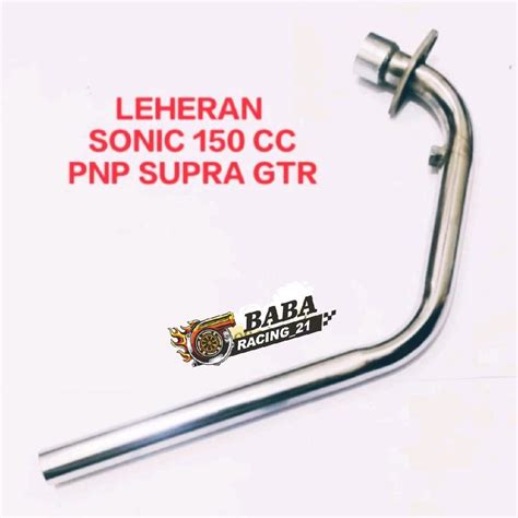 Leheran Knalpot Sonic 150 Dan Supra Gtr Plus Dudukan Sensor Shop