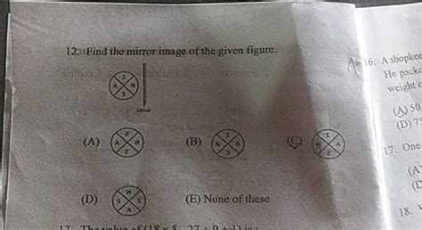 Eind The Mirror Image Of The Given Figure Studyx
