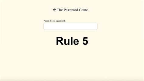 The Password Game How To Solve Rule 5