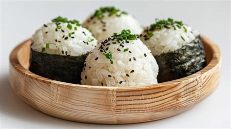 Premium Photo Rice Balls Coated In Seaweed Or Nori Are Called Onigiri