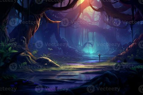 Game 2d Platformer Background In Cartoon Style Generate Ai 32910421