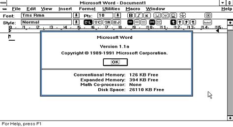 Microsoft Word For Windows Version 1 1a Source Code CHM