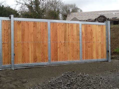 Timber Clad Sheeted Gates Electric Gates Hill Fabrication