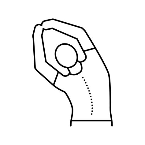 Stretching Scoliosis Line Icon Vector Illustration 19592881 Vector Art