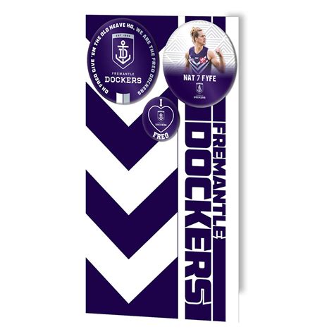 Fremantle Dockers 3 Badge Card The Afl Store